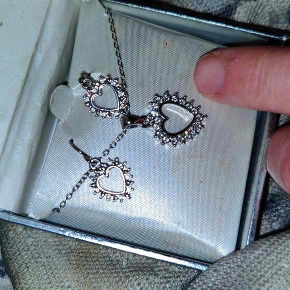 Jewelry | Nwt Beautiful Heart Necklace With Matching Earrings | Poshmark